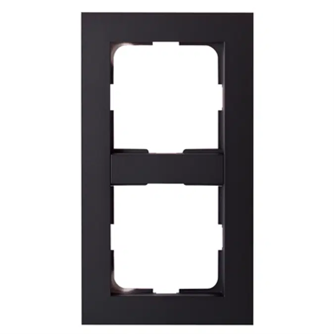 BIM objects - Free download! Combination frame 2-gang PLUS BLK RAL9005 ...
