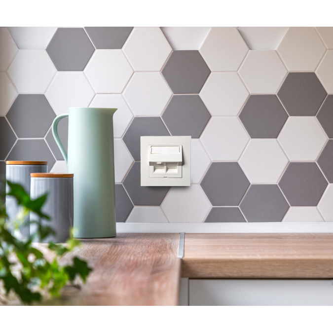 BIM objects - Free download! PLUS modular outlet 2x RJ45 C6 UTP PW ...