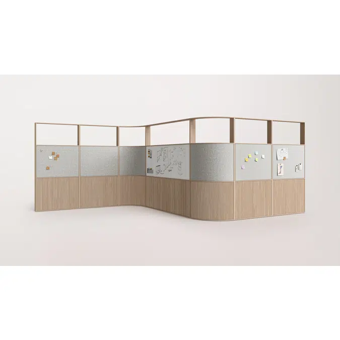 BIM objects - Free download! mod system - config 21 - Curved divider ...