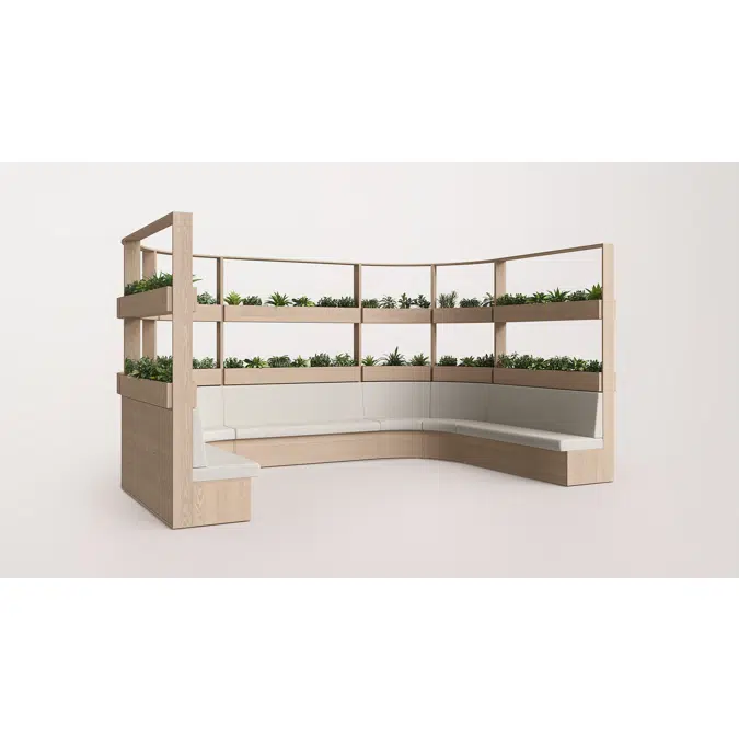 BIM objects - Free download! mod system - config 27 - Curved banquette ...