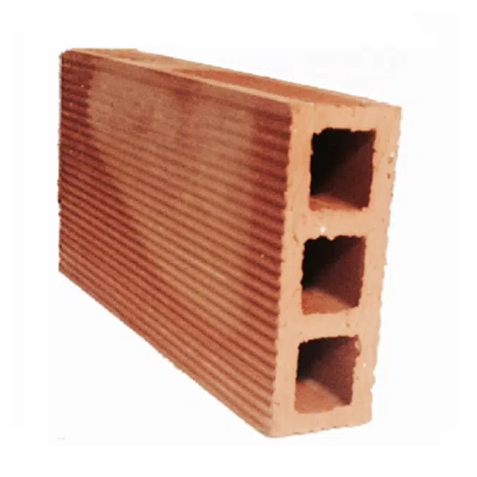 BIM objects - Free download! Single Hollow Clay Brick 25 cm | BIMobject