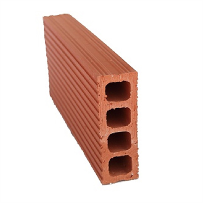 BIM objects - Free download! Single Hollow Clay Brick 32 cm | BIMobject