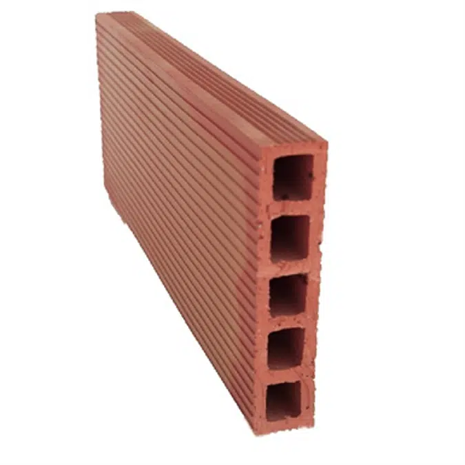 BIM objects - Free download! Single Hollow Clay Brick 50 | BIMobject