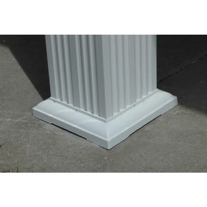 BIM objects - Free download! Fluted Square Aluminum Porch Columns ...