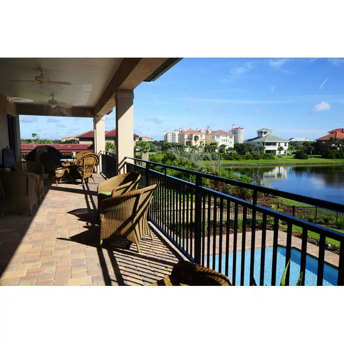 BIM objects - Free download! Riviera Series Aluminum Railing | BIMobject