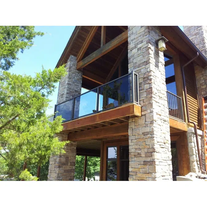 BIM objects - Free download! Veranda Glass Series Deck Railing | BIMobject