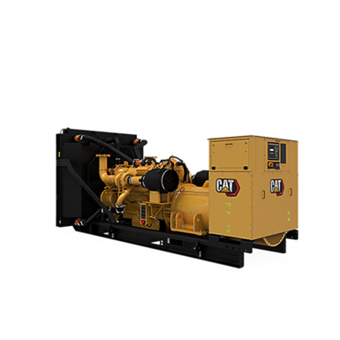 BIM objects - Free download! C32 (50 Hz) 910-1500 kVA Diesel Generator ...