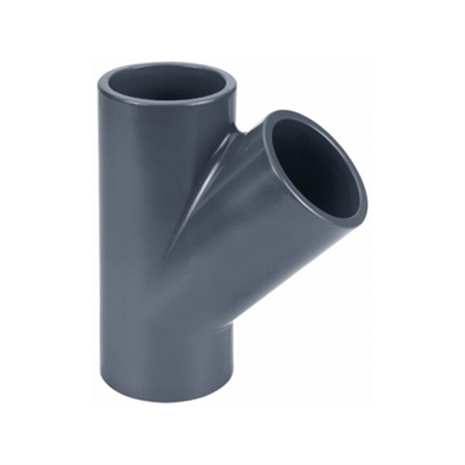 BIM objects - Free download! 45º TEE PVC-U SOLVENT SOCKET | BIMobject