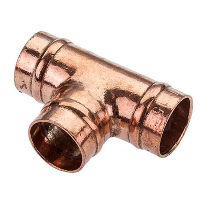 BIM objects - Free download! Solder Reducing Tee - 15mm - 54mm | BIMobject