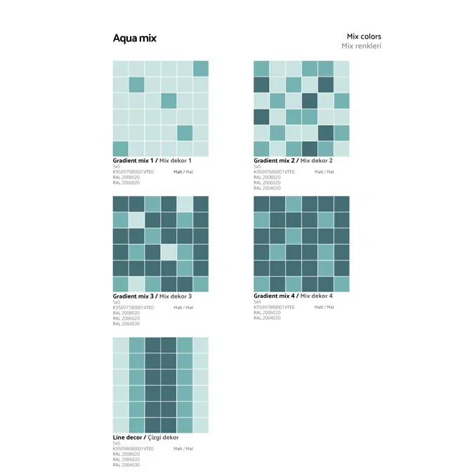 Objetos BIM - ¡Descarga gratis! PRO Color Aqua Mix VitrA Tile ...