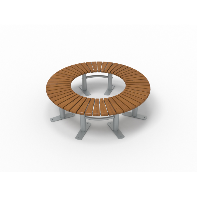 BIM objects - Free download! Sofiero Bench Curved 360° | BIMobject