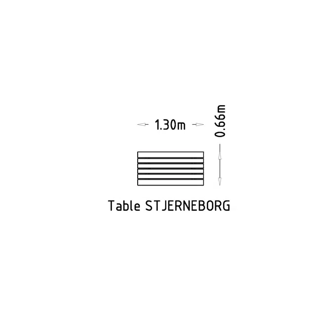 BIM objects - Free download! Table Stjerneborg | BIMobject