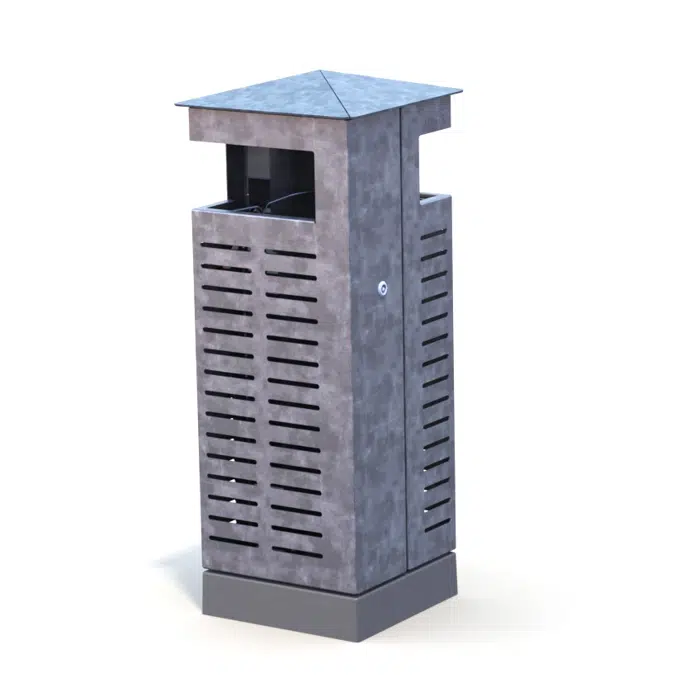 BIM objects - Free download! Litterbin Nora 70L without Ashtray | BIMobject