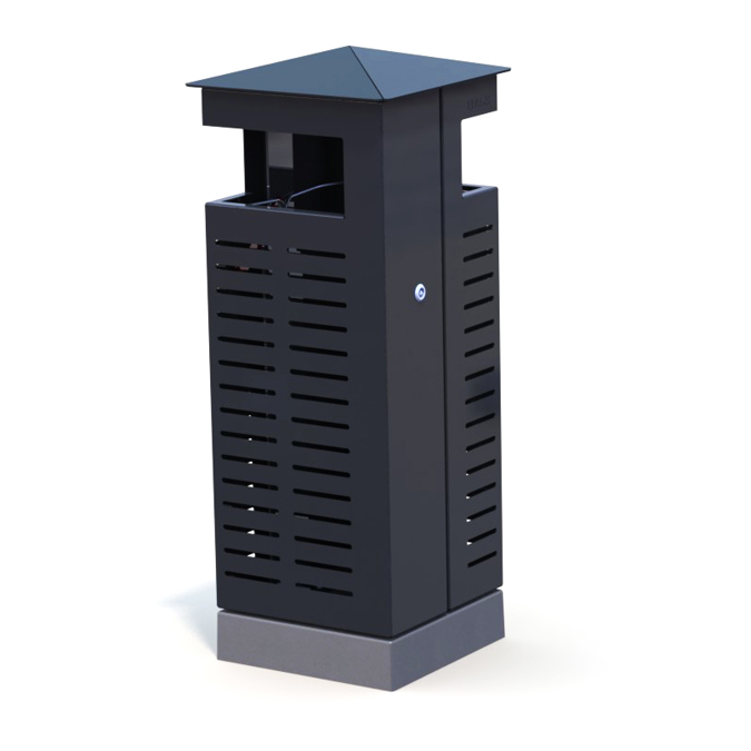 BIM objects - Free download! Litterbin Nora Freestanding Without Ashtray | BIMobject