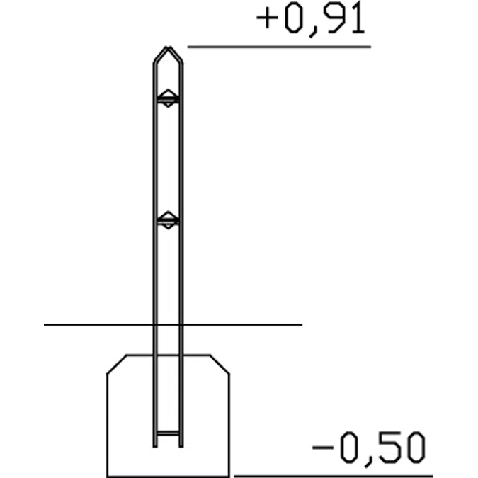 BIM objects - Free download! Zeta Cycle Bollard | BIMobject