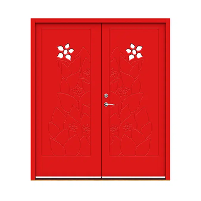 BIM objects - Free download! Exterior Door Character Lilly Double ...