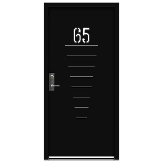 BIM objects - Free download! Exterior Door Character Digits RC3 ...