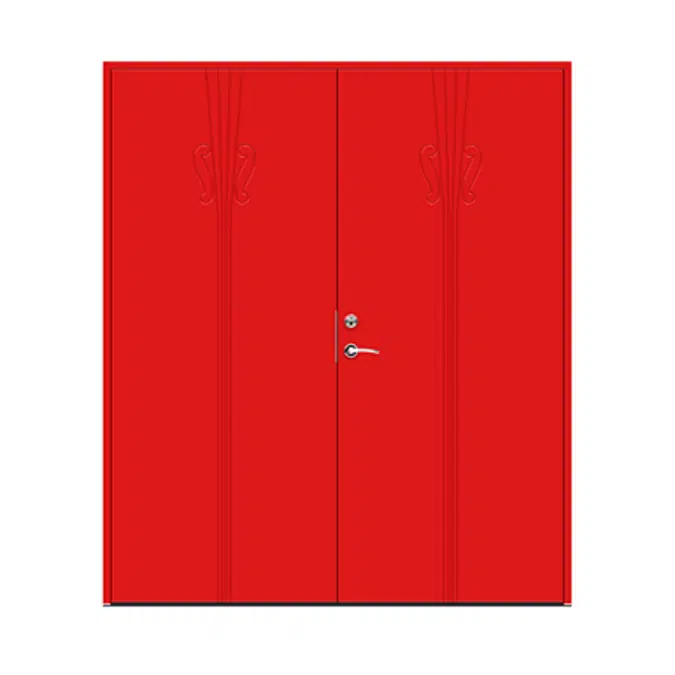 BIM objects - Free download! Exterior Door Character Note Double ...