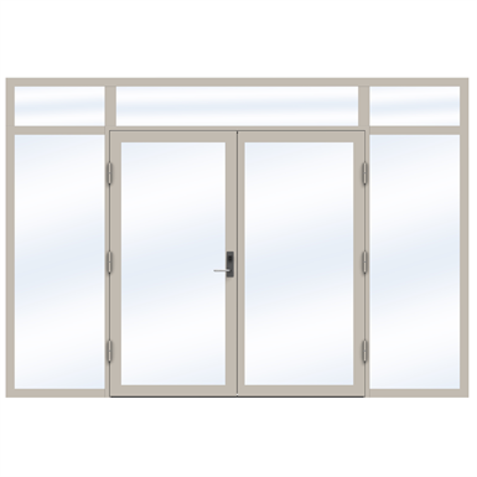BIM objects - Free download! Steel Door SD4220 P50 Double with Toplight ...