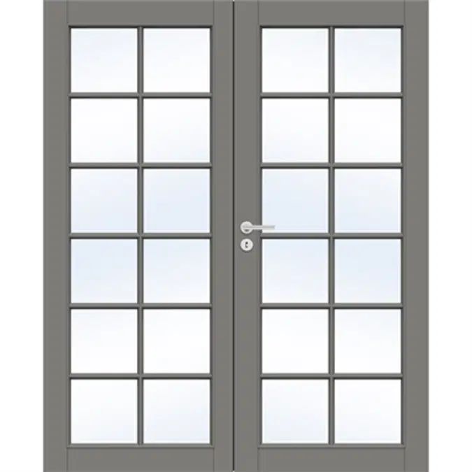 BIM objects - Free download! Interior Door Craft 105 Double equal ...
