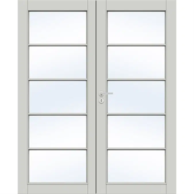 BIM objects - Free download! Interior Door Craft 129 Double equal ...