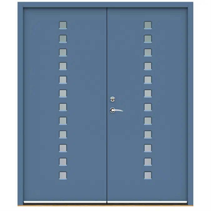 BIM objects - Free download! Exterior Door Character Pixel Double ...