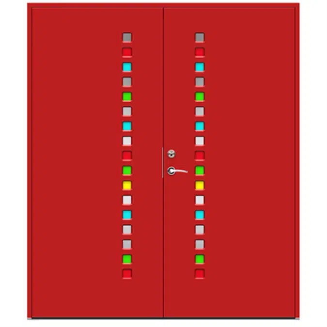 BIM objects - Free download! Exterior Door Character Prisma Double ...