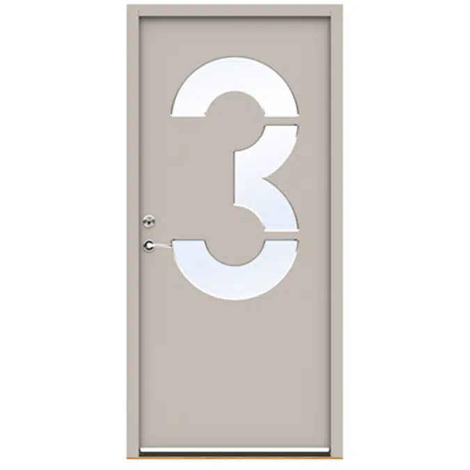 BIM objects - Free download! Exterior Door Character Identity (Inswing ...