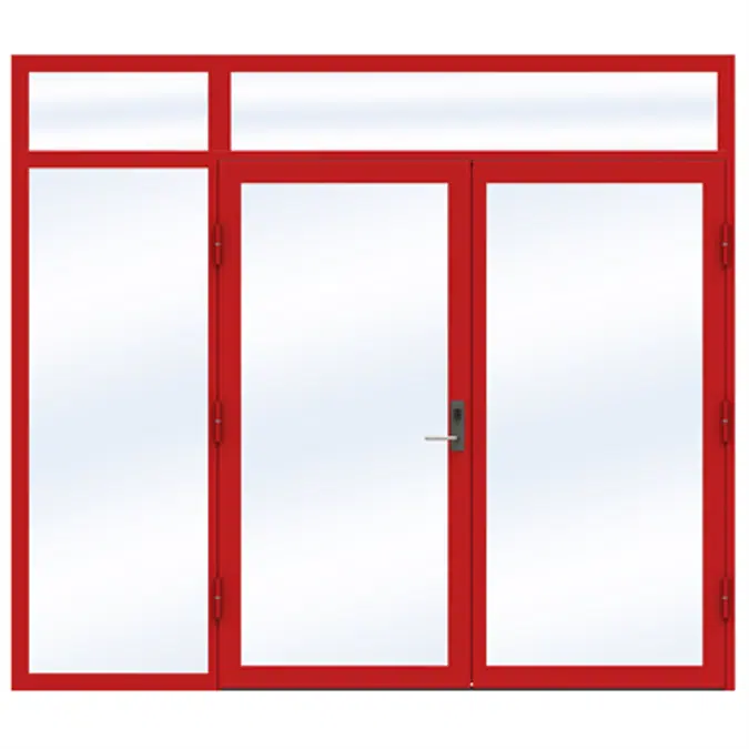 BIM objects - Free download! Steel Door SD4220 P50 Double with Toplight ...