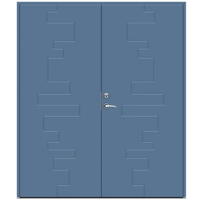 BIM objects - Free download! Exterior Door Character Pictor Double ...