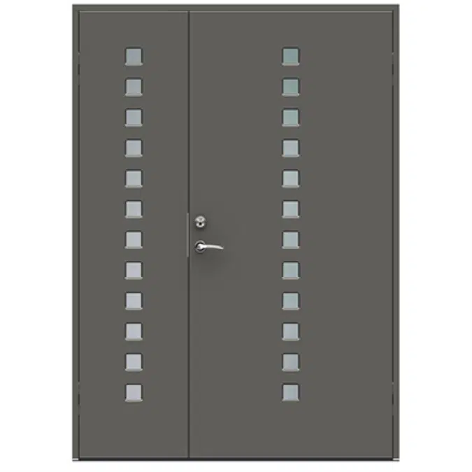 Objetos BIM - ¡Descarga gratis! Exterior Door Character Pixel Double ...