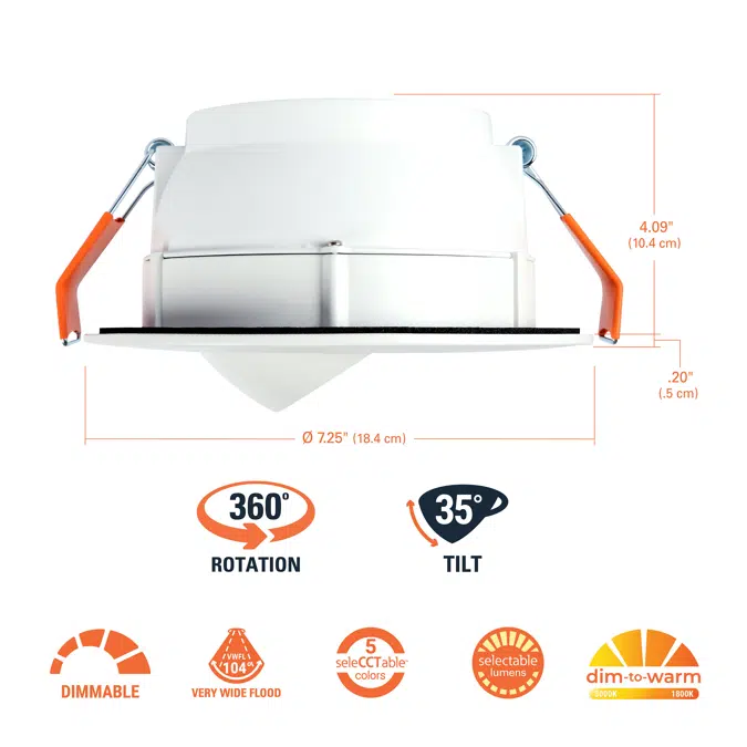 Objetos BIM - ¡Descarga gratis! Halo RA-DM Baffle Adjustable Canless ...