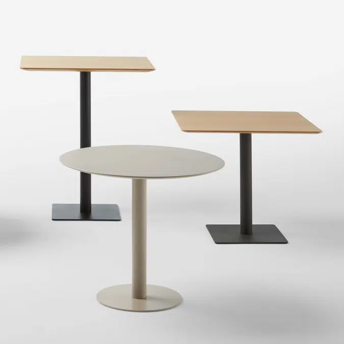 BIM objects - Free download! FLA0001 - Square table base 48x48cm with ...