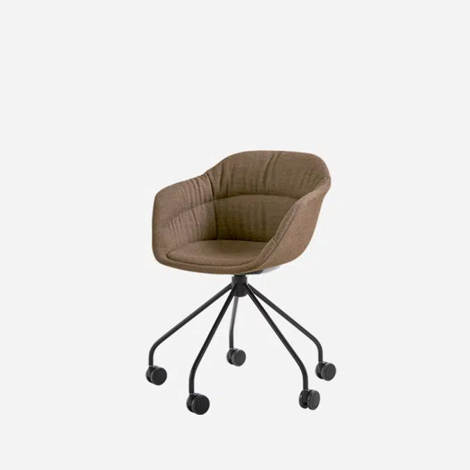 BIM objects - Free download! TAI0862 - Armchair with 5 spoke steel ...