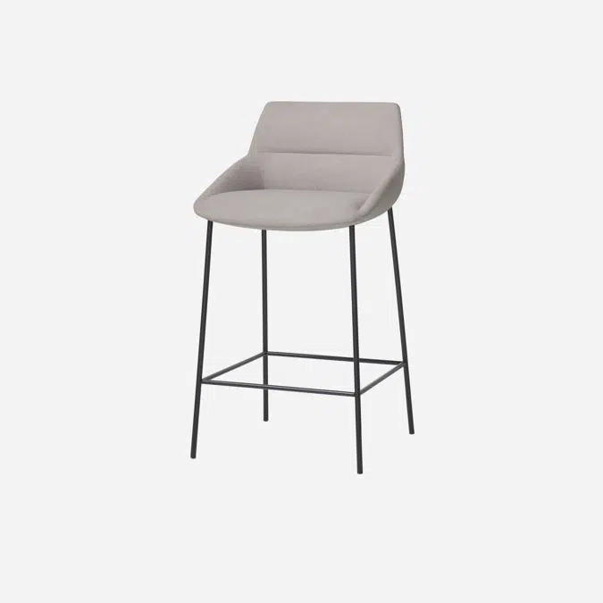 BIM objects - Free download! DUN0410 - Medium stool with 4 leg frame ...