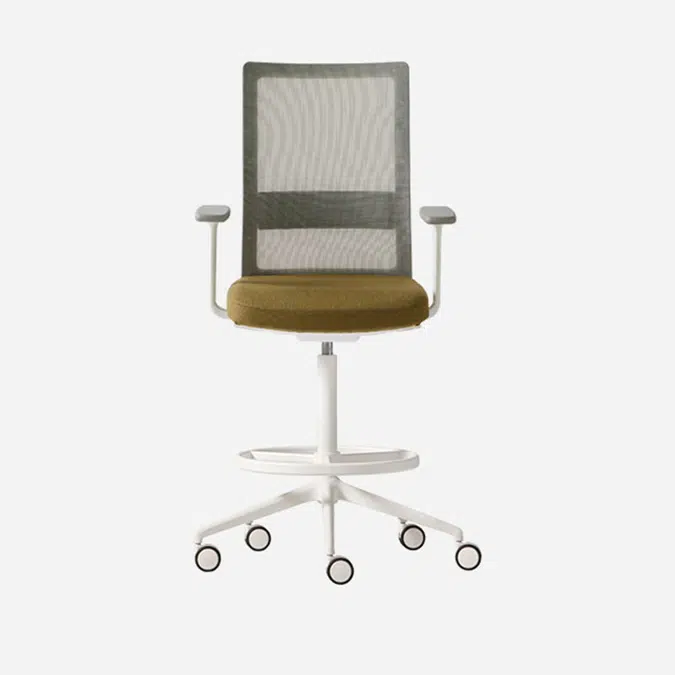 BIM objects - Free download! ITP0110 - Counter stool with mesh backrest ...