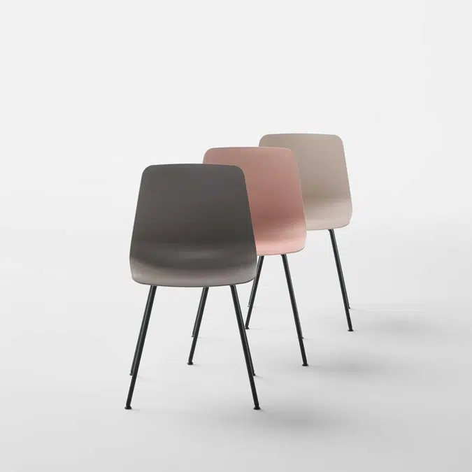 BIM objects - Free download! VAR0015 - Chair with 4 leg frame (non ...