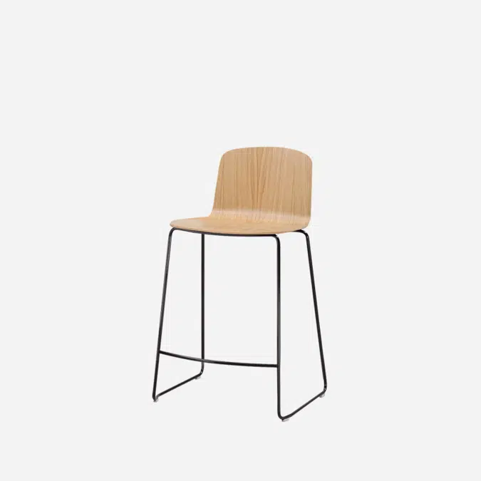 BIM objects - Free download! ANN0085 - Medium stool with sled frame ...