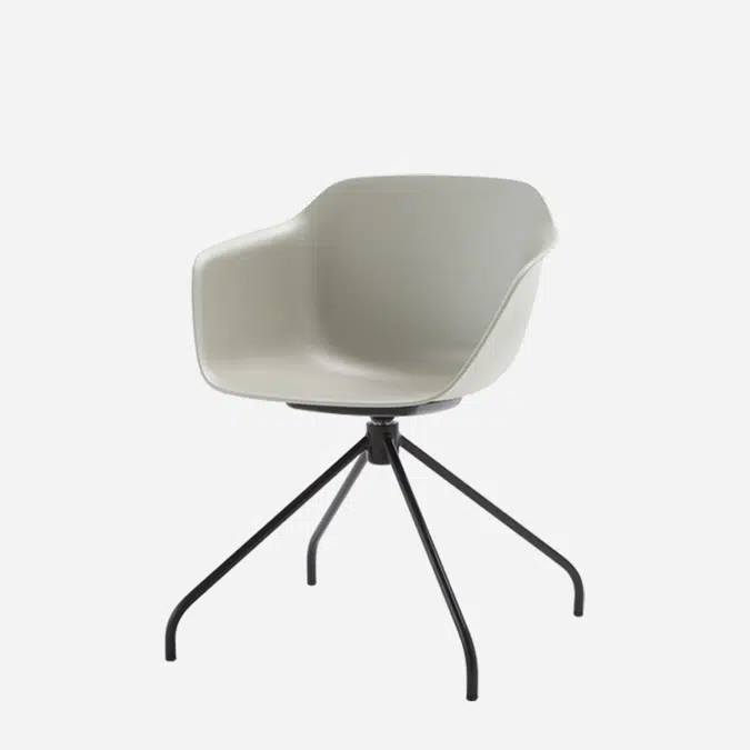 BIM objects - Free download! TAI0060 - Armchair with 4 spoke steel ...
