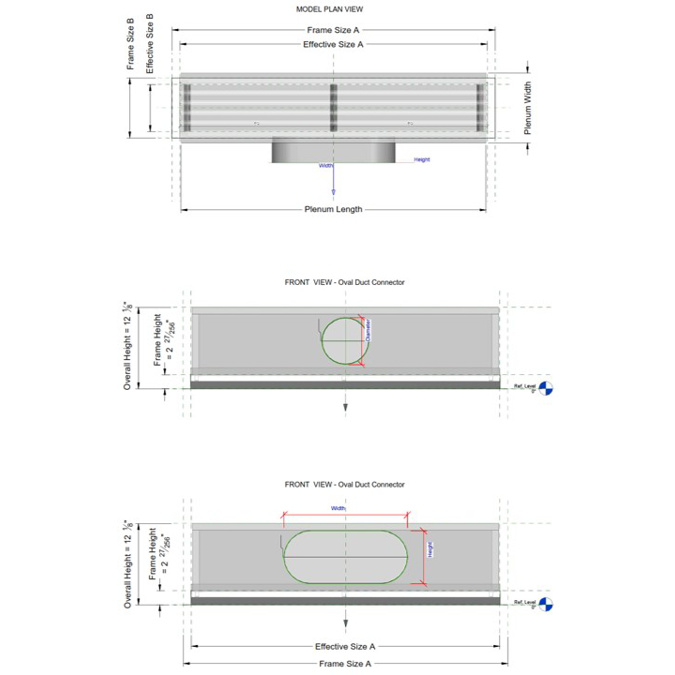 BIM objects - Free download! Linear Slot Diffuser L-SD, with or without ...