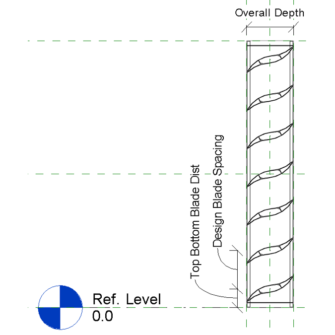 BIM objects - Free download! Screen and Louver, Modular, L-RFA-145-T1 ...