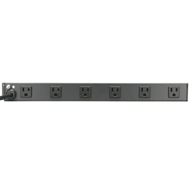 BIM objects - Free download! 1U Rack-Mount Power Strip, 120V, 15A, 5 ...