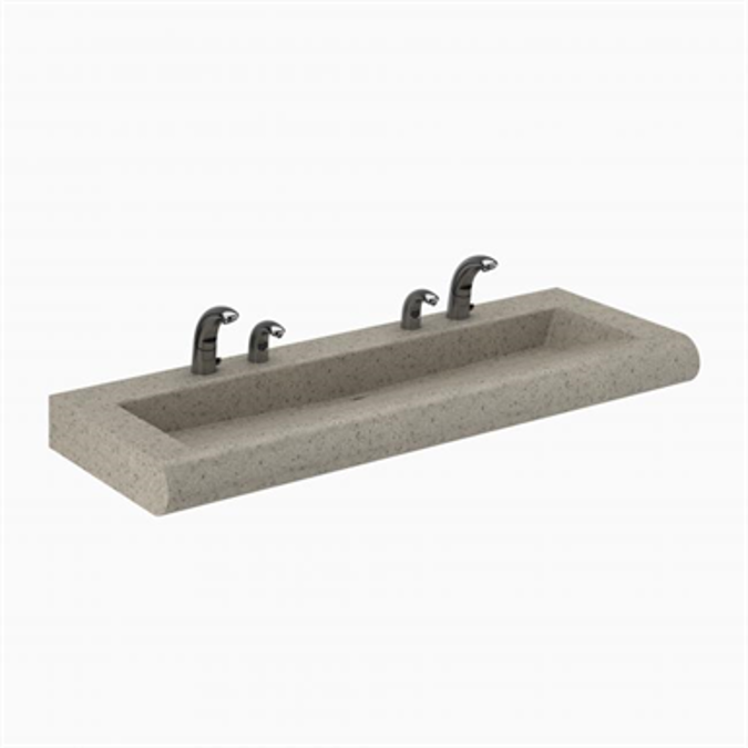 BIM objects - Free download! ELRF-82000 - SloanStone® 2-Station Wall ...