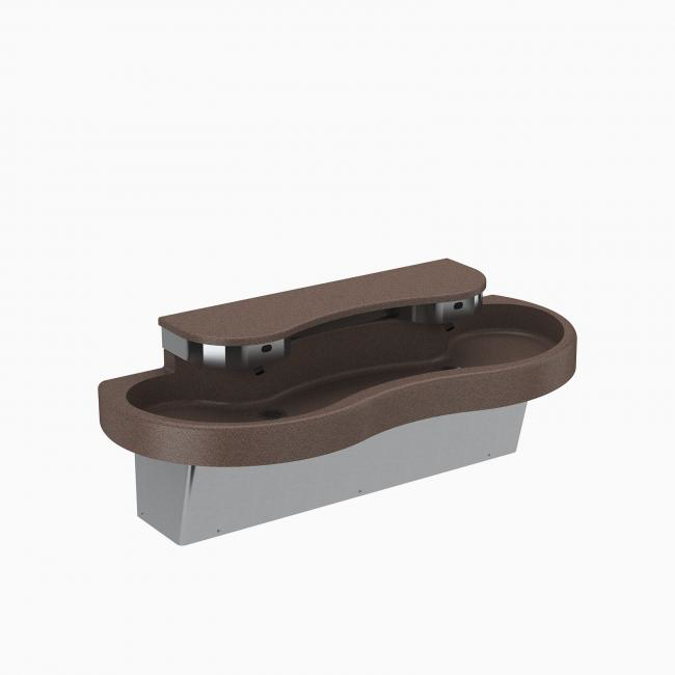 BIM objects - Free download! SloanStone® EW 42000 2-Station Wall ...