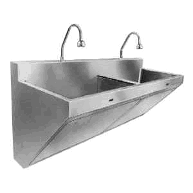 BIM objects - Free download! ESS 2200 Scrub Sink - Double Station ...