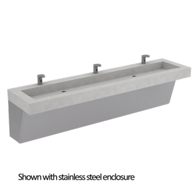 BIM objects - Free download! ELGR-83000 - SloanStone® 3-Station Wall ...