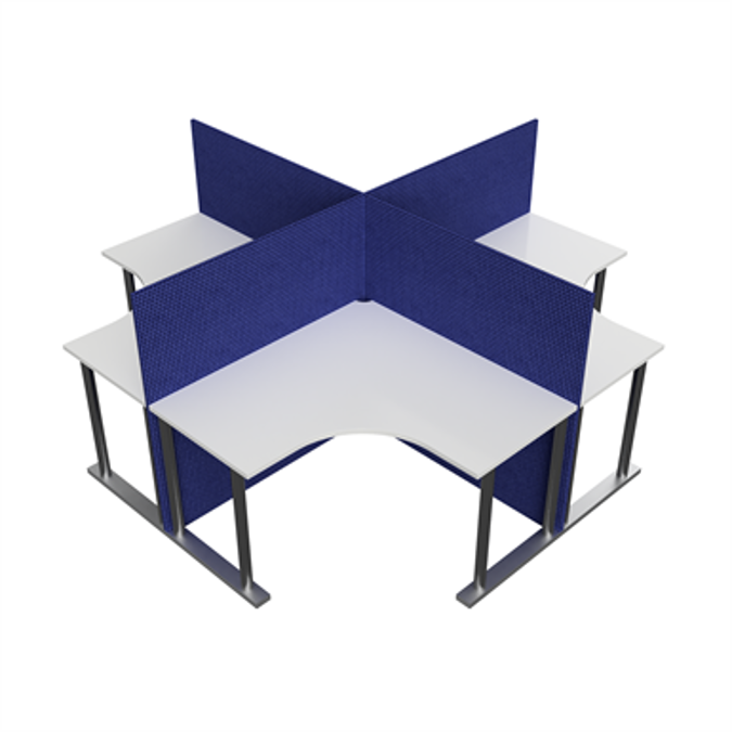 BIM objects - Free download! Modulised Adjustable Office Desk | BIMobject