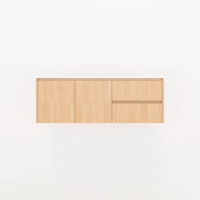 BIM objects - Free download! Archer 2-Door Vanity with Drawers on the ...