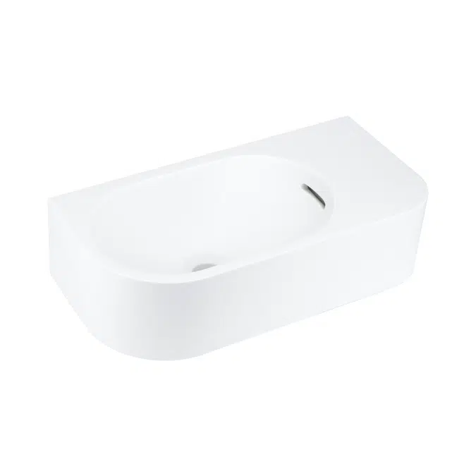 BIM objects - Free download! Vesi Wall-Mounted Basin 400mm (Overflow ...