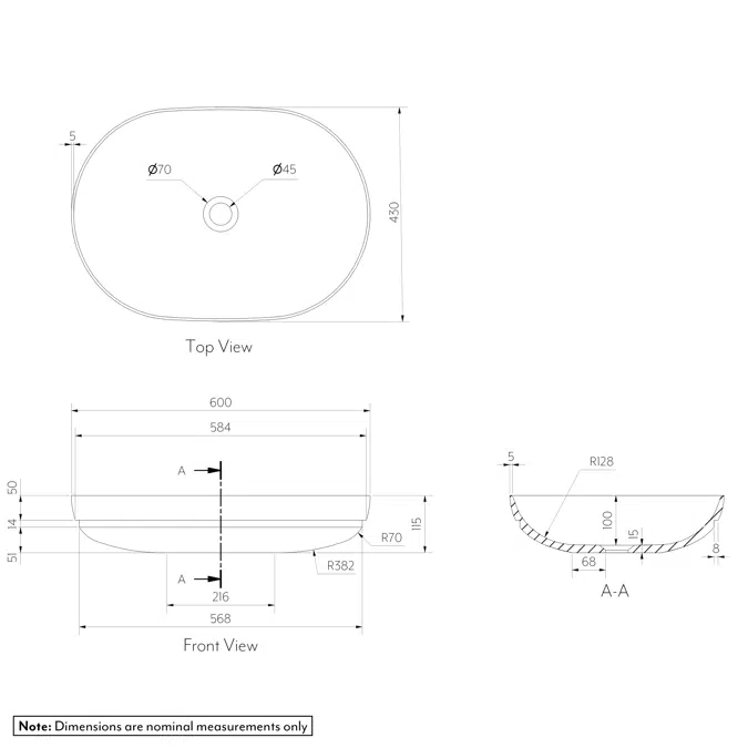 Objetos BIM - ¡Descarga gratis! Kiva Semi-Inset Basin | BIMobject